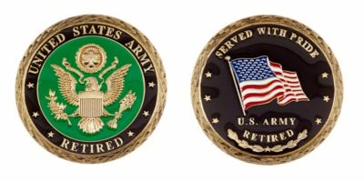 ARMY RETIRED SERVED WITH PRIDE 1.75" CHALLENGE COIN | eBay