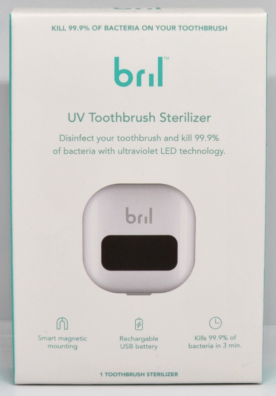 Bril UV Toothbrush Sterilizer White Rechargeable Wall Mount Brand New ...