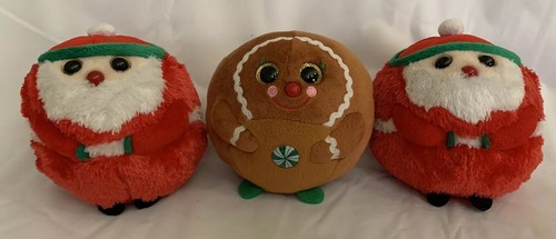Lot of 3 Christmas TY BEANIE Ballz Kringle & Ginger Small 5” Plush ...