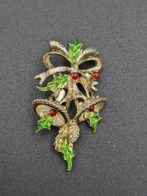 Gerry\'s Xmas Brooches 🥤 Vintage Gerry's Christmas Bells and Holly ...