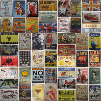 Large Tin Metal Sign Pub Bar Vintage Retro Wall Décor Poster Home Club ...