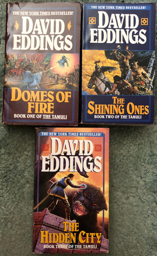 David Eddings books, The Tamuli Trilogy, Domes of Fire, Shining Ones ...