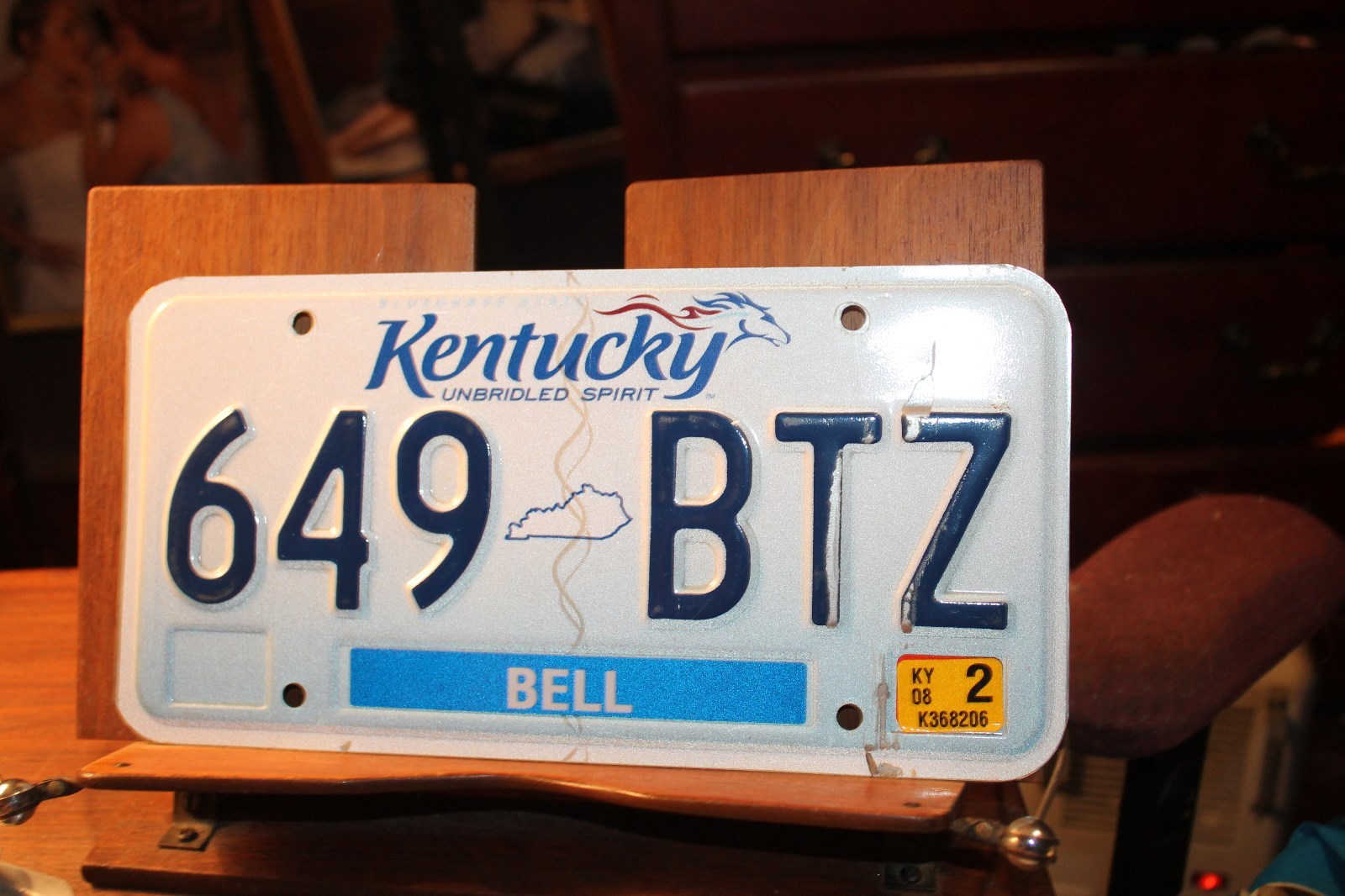 2008 Kentucky License Plate Bell County 649 BTZ | eBay