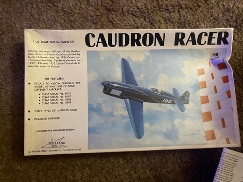 Williams Bros 1/32 Caudron Racer Model Kit | eBay