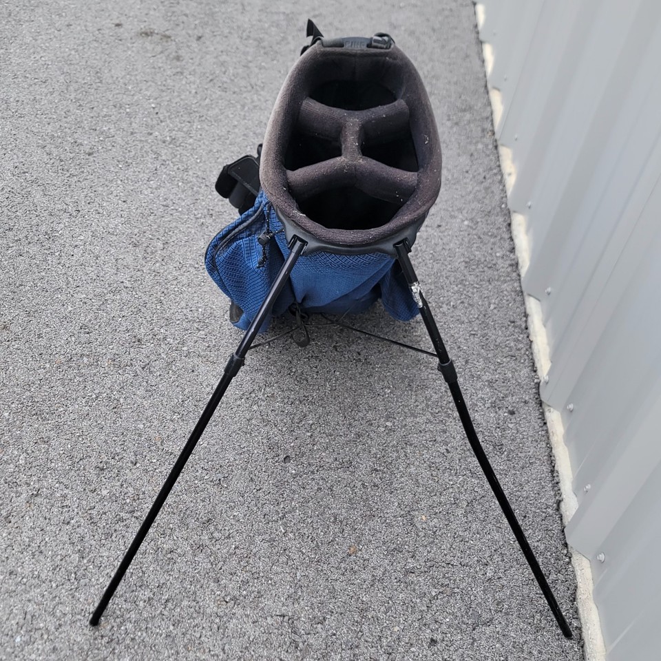PING Hoofer 2 Golf Stand Bag 4-Way Black & Navy Blue w/Double Shoulder ...