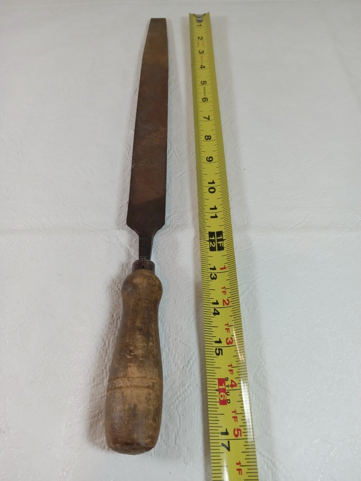 Delta Herd Basterd Tapered Half Round 12" Wooden Handle File | eBay