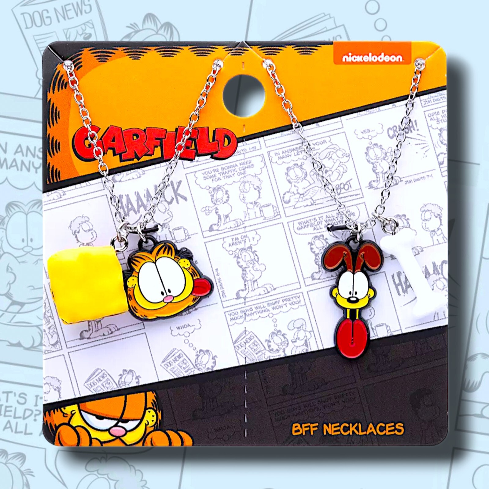 Nickelodeon Garfield Lasagna & Odie Bone Best Friend BFF Charm Necklace ...