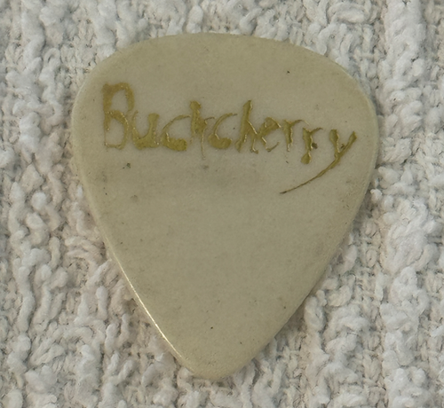 BUCKCHERRY KEITH NELSON Guitar Pick Tour Concert Stage Used F**K THE ...