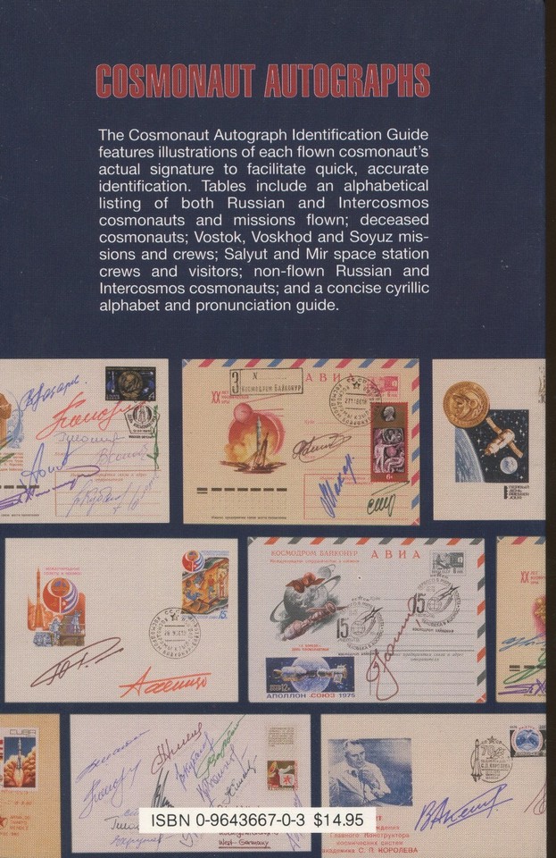 Cosmonaut Autographs Identification Guide Space Postal Cover History ...