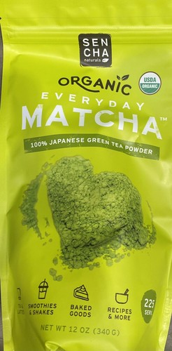 Sencha Naturals ORGANIC Everyday Matcha 100% Japanese Green Tea Powder ...