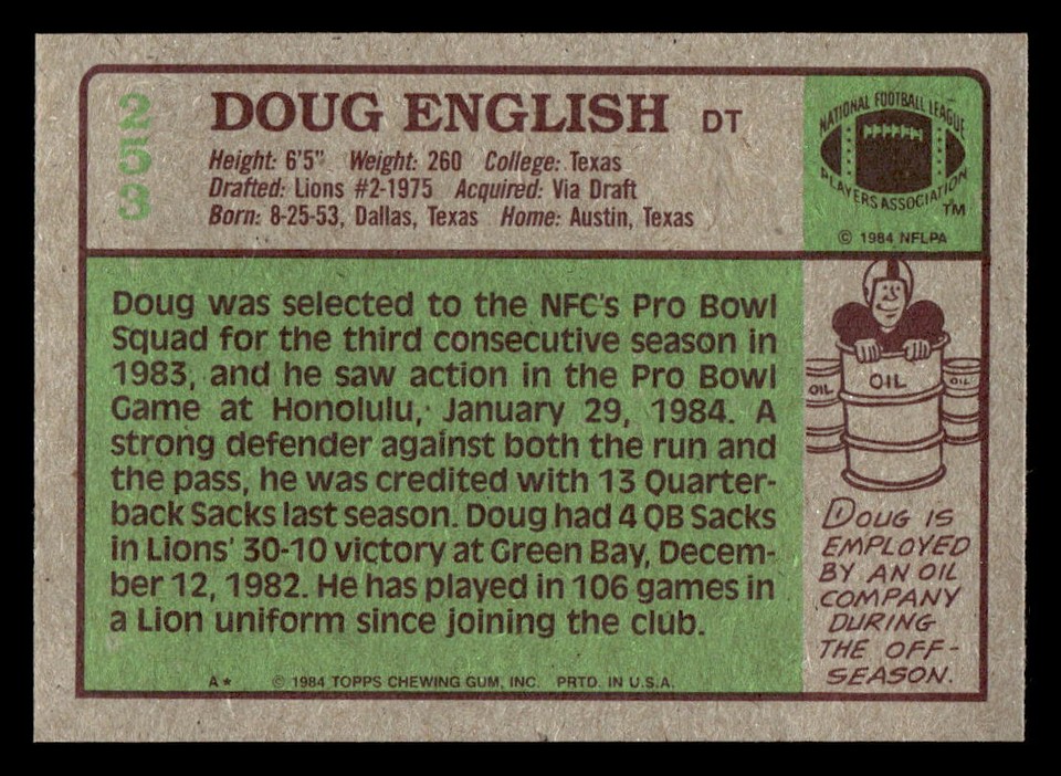 Doug English 1984 Topps #253 | eBay