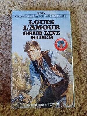 GRUB LINE RIDER (LOUIS L'AMOUR) NOS Sealed in plasic audio cassette ...