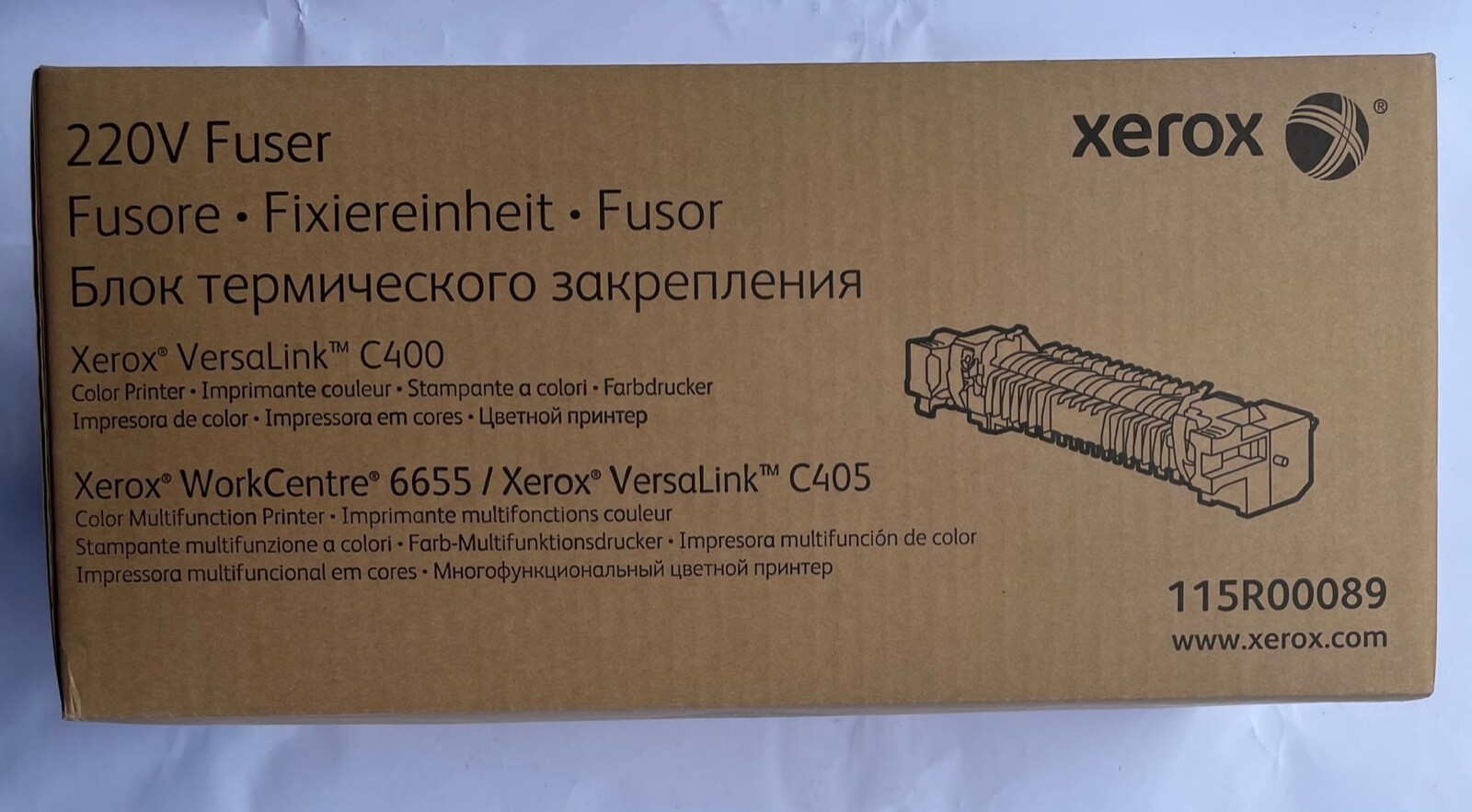 Xerox Workcentre 6655/ Versalink C400, C405 Fuser Part Number:115R00089 ...