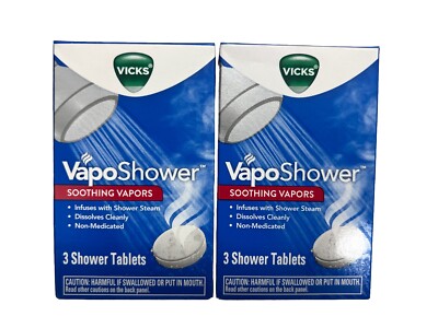 LOT OF 2 Vicks VapoShower Tablets 3 Shower Tabs By Vicks | eBay