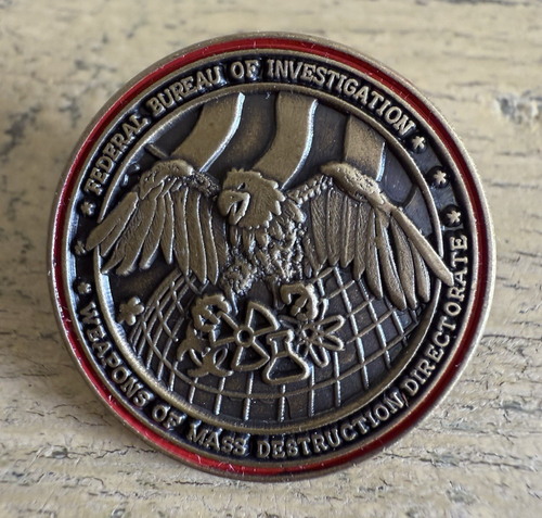 FBI Weapons Of Mass Destruction Lapel Pin 1 Inch | eBay