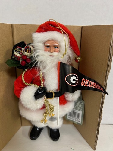 Georgia Bulldogs NCAA Christmas Santa Hand Crafted Collectible | eBay