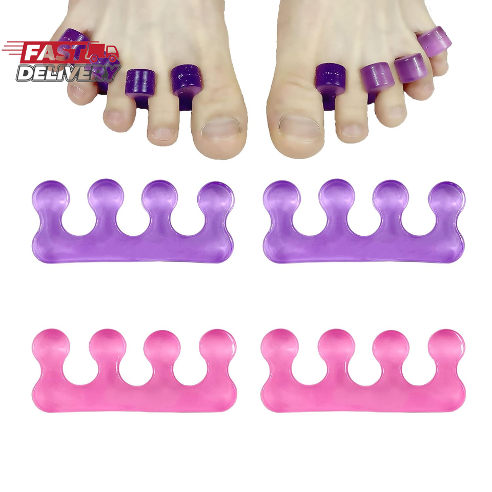 4 Pcs Toe Separators for Pedicure,Toe Separators for Women,Easy Finger ...