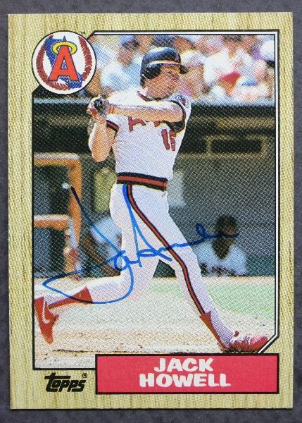 California Angels Star Jack Howell Autographed signed 1987 Topps card ...