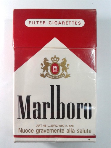 2 Pacchetti (VUOTI) Sigarette MARLBORO RED ITALY VINTAGE COLLEZIONE ...