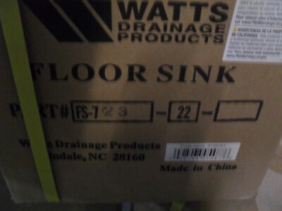 Watts FS-7 23-22 8" x 8" x 6" CI Floor sink 3" no hub connection | eBay