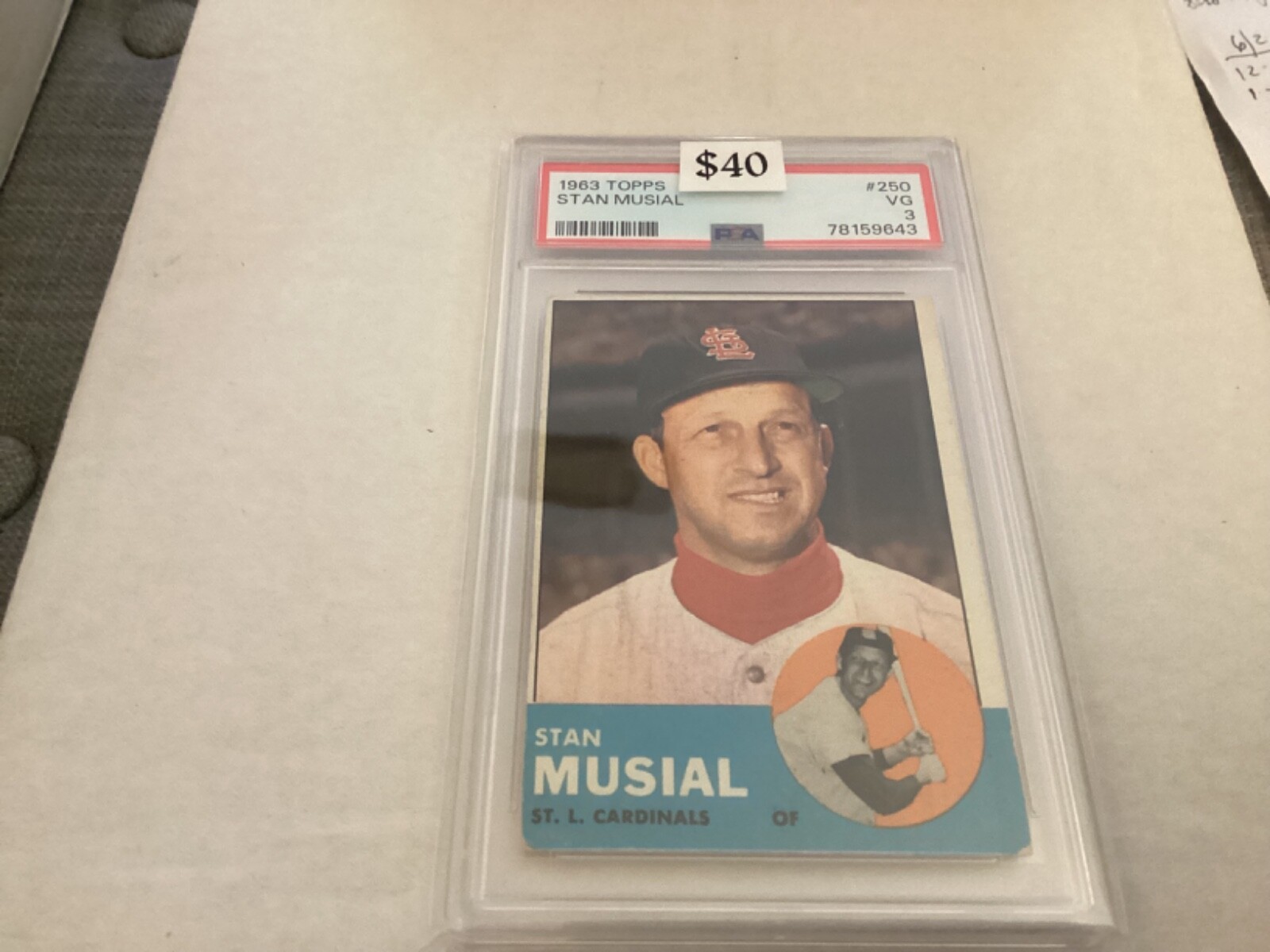 1963 Topps Stan Musial #250 St. Louis Cardinals PSA 3 VG | eBay
