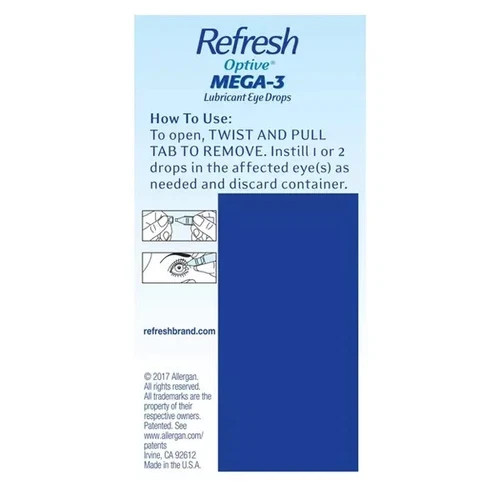 Refresh Optive Mega-3 Preservative Free Eye Drops - 30ct | eBay