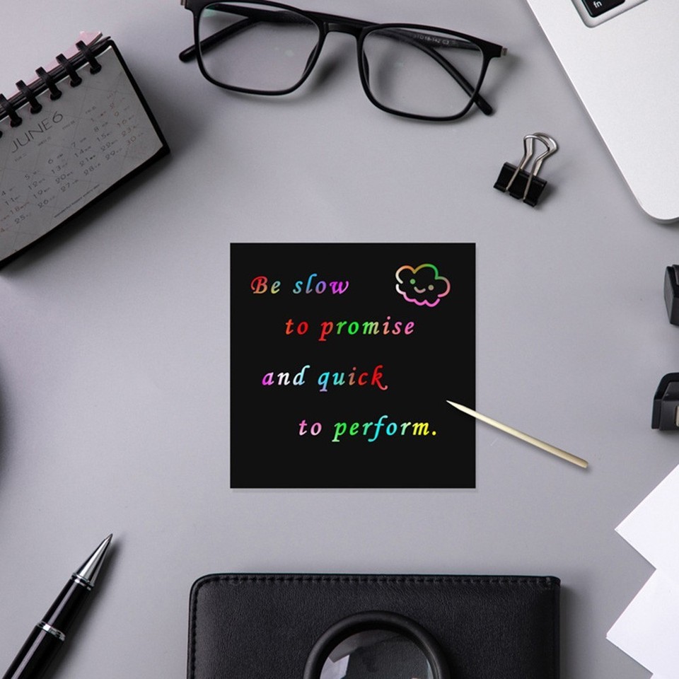 Fun Crafting with 100 Scratch Off Papers and Accessories for Creativity ...