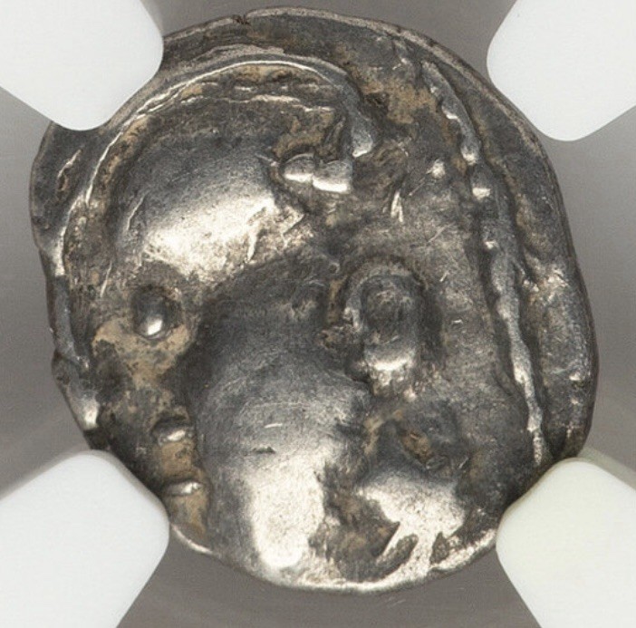 NGC Ch VF, GAUL AEDUI Ancient France 50 BC Celtic Celts AR Quinarius ...