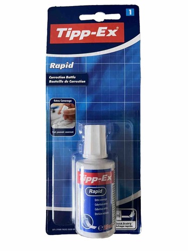 Tipp-Ex Rapid Correction Fluid White Tippex Bottle Quick Drying - 20ML ...
