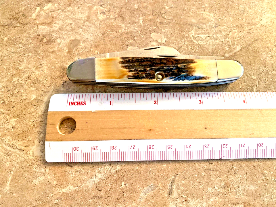 Bear MGC Cutlery 4” Stockman Stag Handle Pocket Knife - Never Used ...