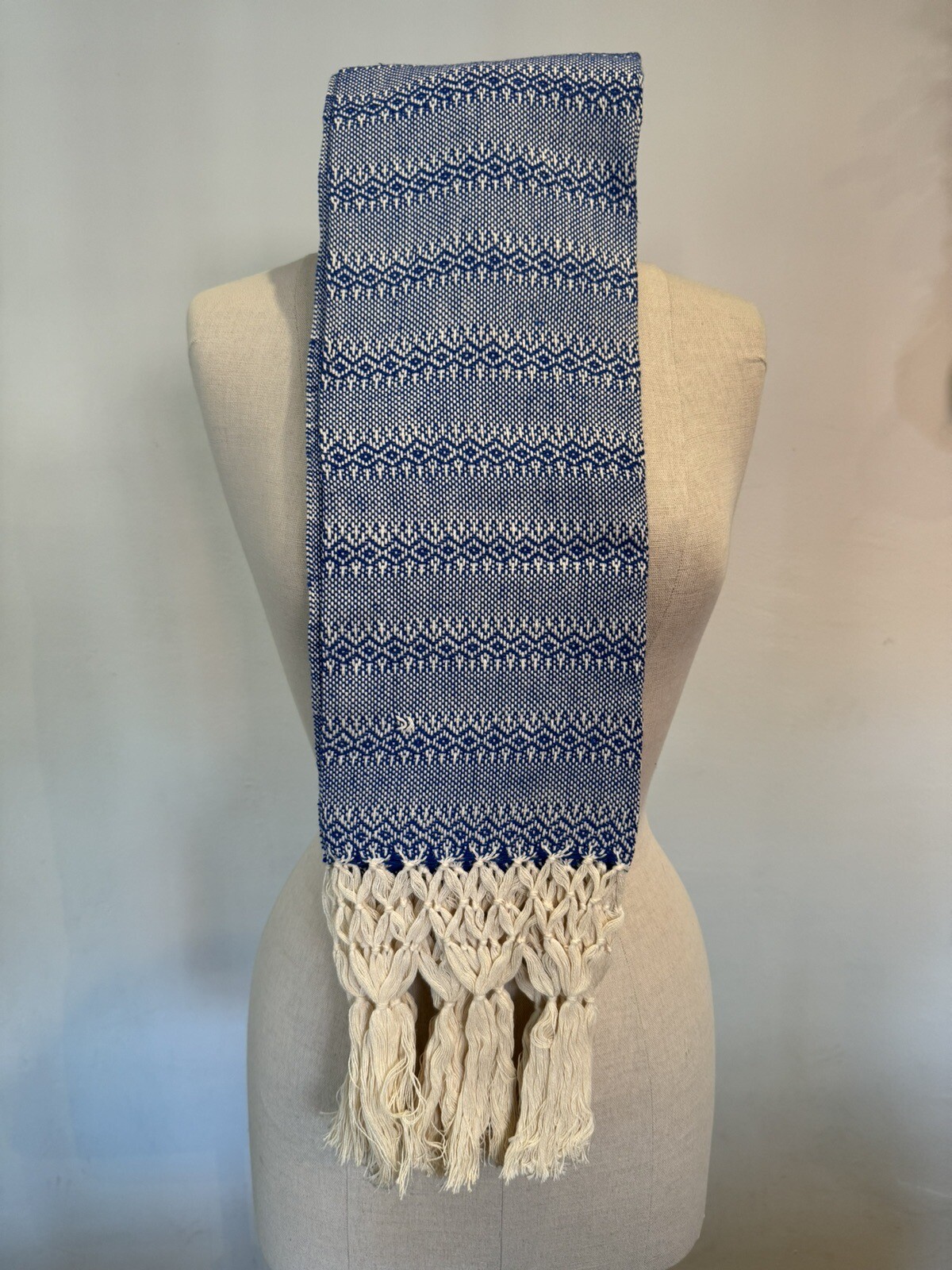 Mexican Rebozo Labrado Blue Azul Kahlo Cotton Shawl Doula Baby Wrap ...