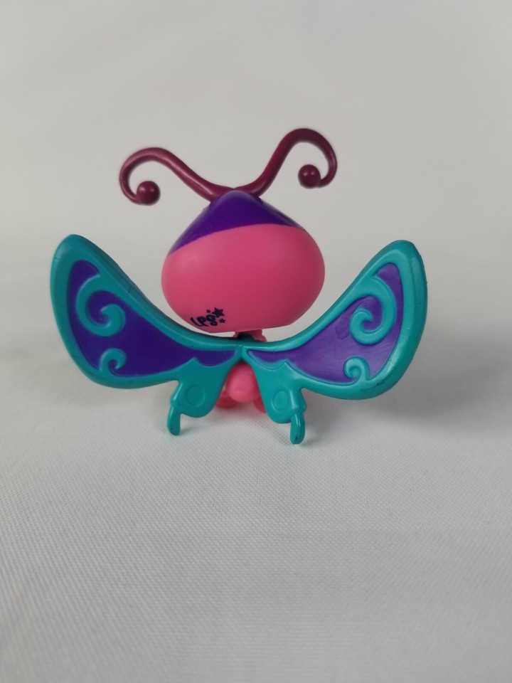 LITTLEST PETSHOP LPS #2740 HASBRO PAPILLON MAUVE ROSE AILE BLEU VIOLET ...