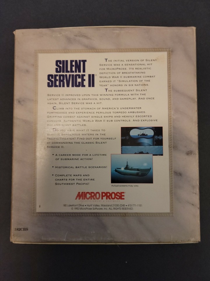 Silent Service II - Micro Prose- Big Box PC Game | eBay