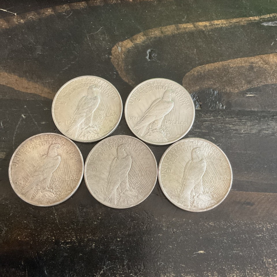 Lot of Five (5) 1923 Peace Silver Dollars | eBay