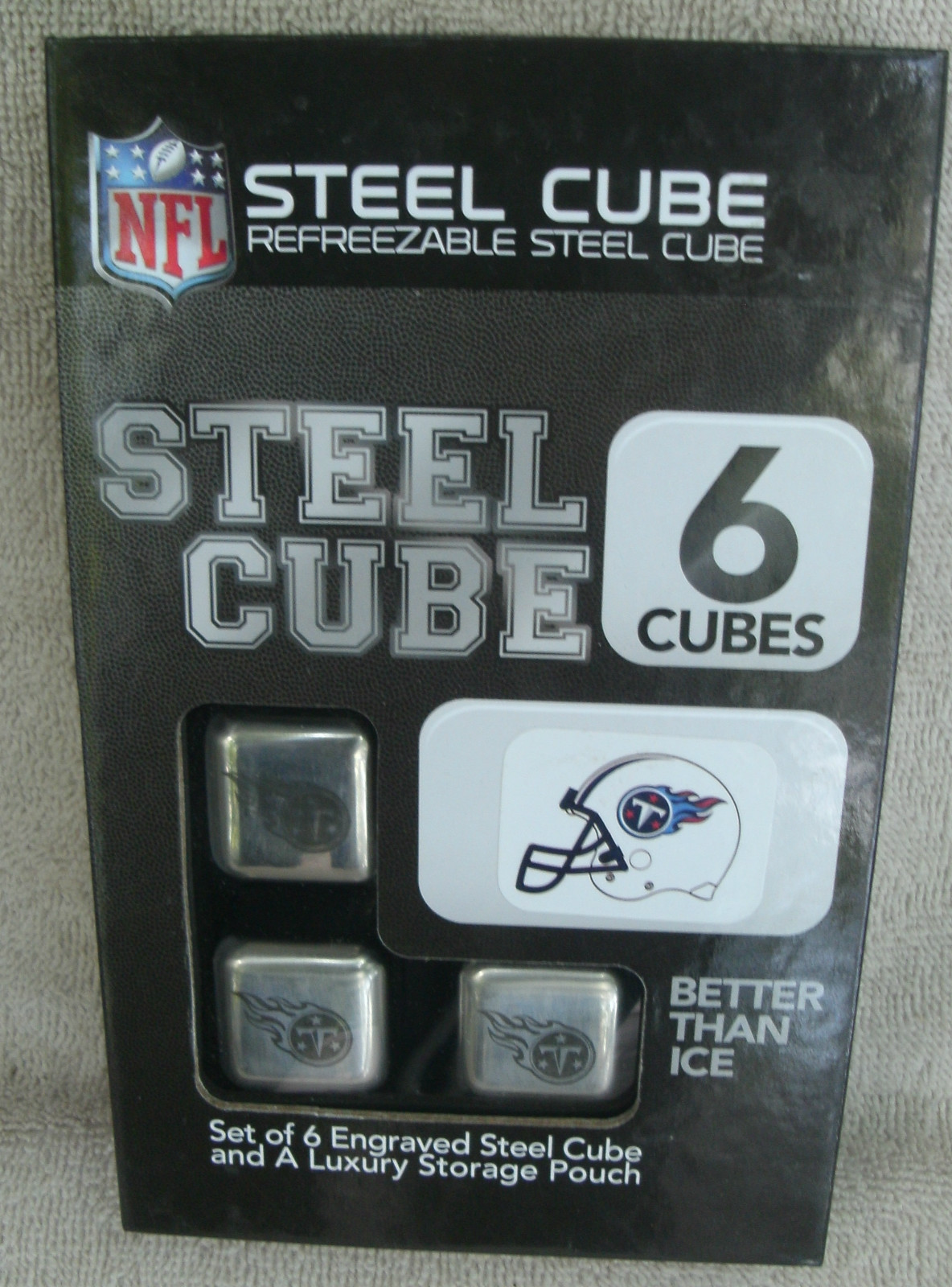 NFL Steel Cubes Set Of 6 Engraved Cubes With Velvet Pouch ~ NEW | eBay