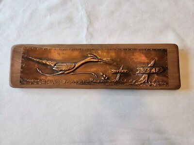 Vintage Slim Rustin Copper Picture The Texas Roadrunner USAF Texas ...