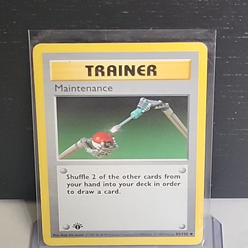 1999 Pokemon Maintenance Trainer Base Set 1st Edition 83/102 - Played ...