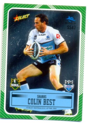 2012 Select NRL Champions Peel & Reveal SS47 Colin Best - Cronulla ...