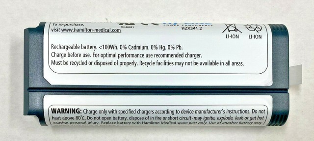 Hamilton Medical Hy-Line 10.8V 72Wh Lithium Ion Ventilator Battery ...