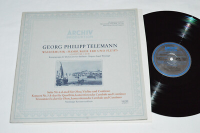 TELEMANN Wassermusik LP Archiv Germany 198-198 August Wenzinger Vinyl ...