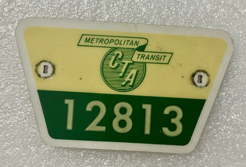 Chicago Transit Authority CTA Cap Badge 1960s Bus Rail “L” And Subway ...
