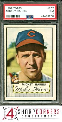 1952 TOPPS #207 MICKEY HARRIS INDIANS PSA 7 SET BREAK | eBay