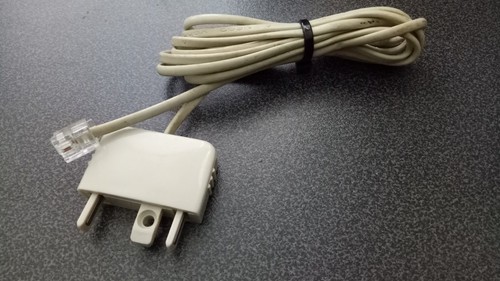 PHONE CABLE SOCKET 2M RJ11 610 3 PIN TELEPHONE ADSL MODEM EXTEND PLUG ...