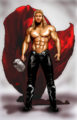 Thor Avenger Marvel comics Chris Hemsworth sexy 11x17 pinup print Dan ...