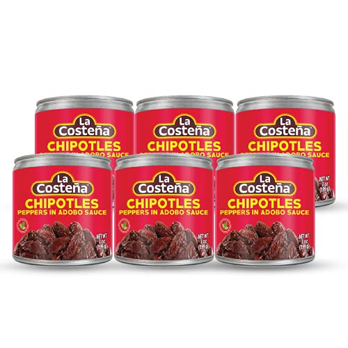 Chipotle Peppers in Adobo Sauce Pack of 6 Smoky Sweet Flavor 7 Ounce ...