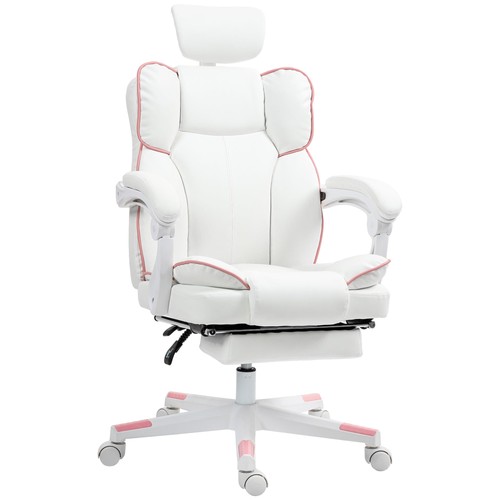 Executive Office Chair, Overstuffed PU Leather Reclining Computer Chair ...