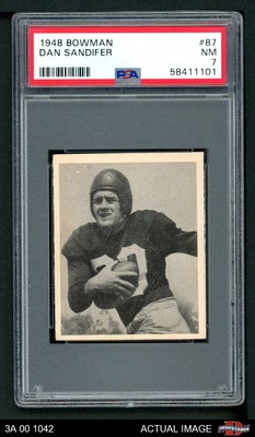 1948 Bowman #87 Dan Sandifer Redskins SHORT-PRINT RC PSA 7 - NM | eBay