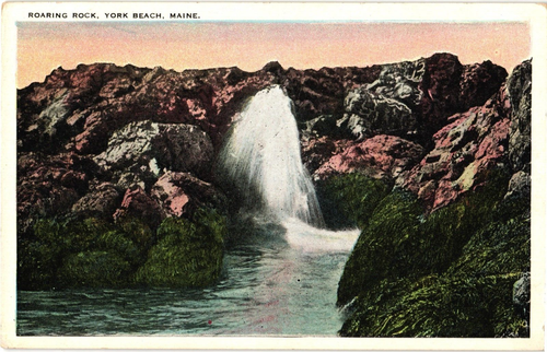 Roaring Rock York Beach Maine White Border Postcard 1920s | eBay