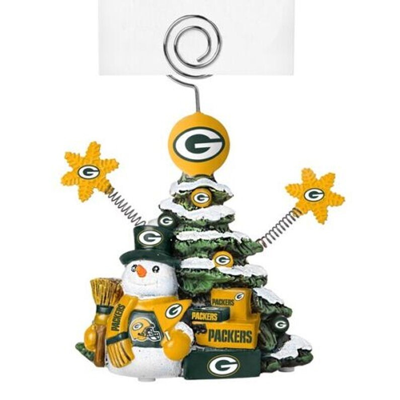 Green Bay Packers NFL Christmas Tree Photo Holder with Snowman | eBay