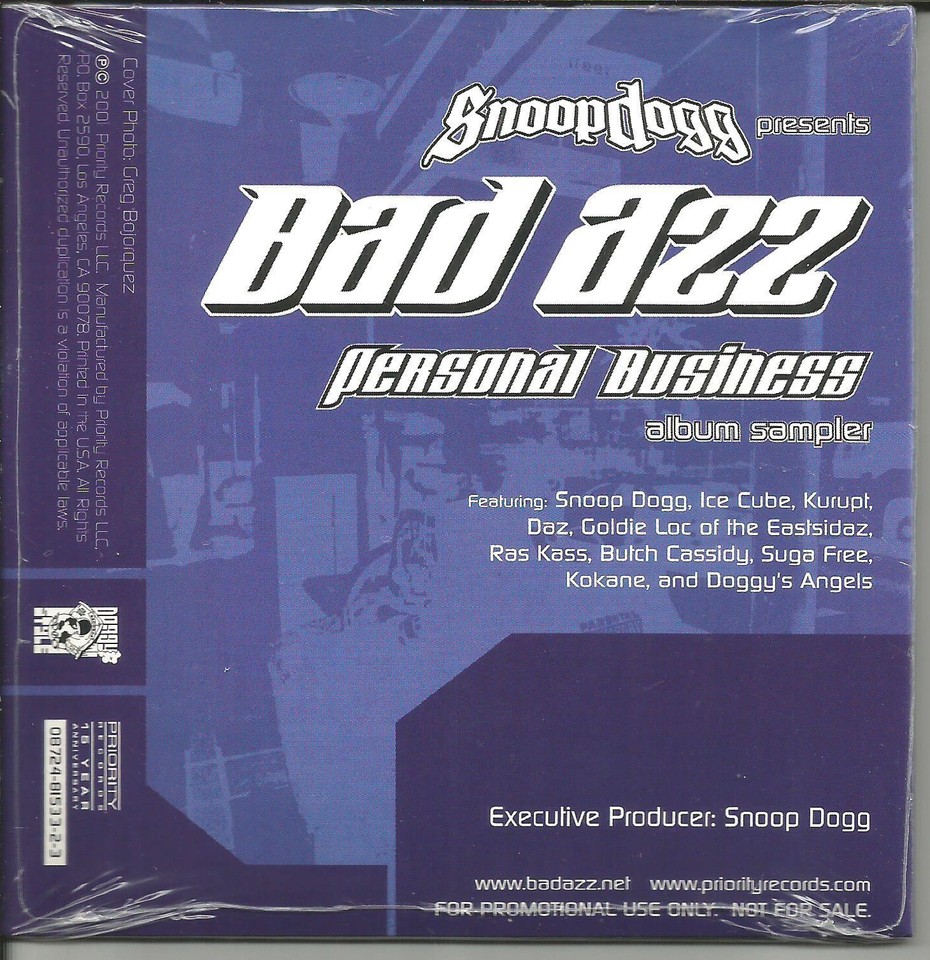 SNOOP DOGG w/ BAD AZZ 2001 Album Sampler PROMO DJ CD SEALED w/ ICE CUBE ...